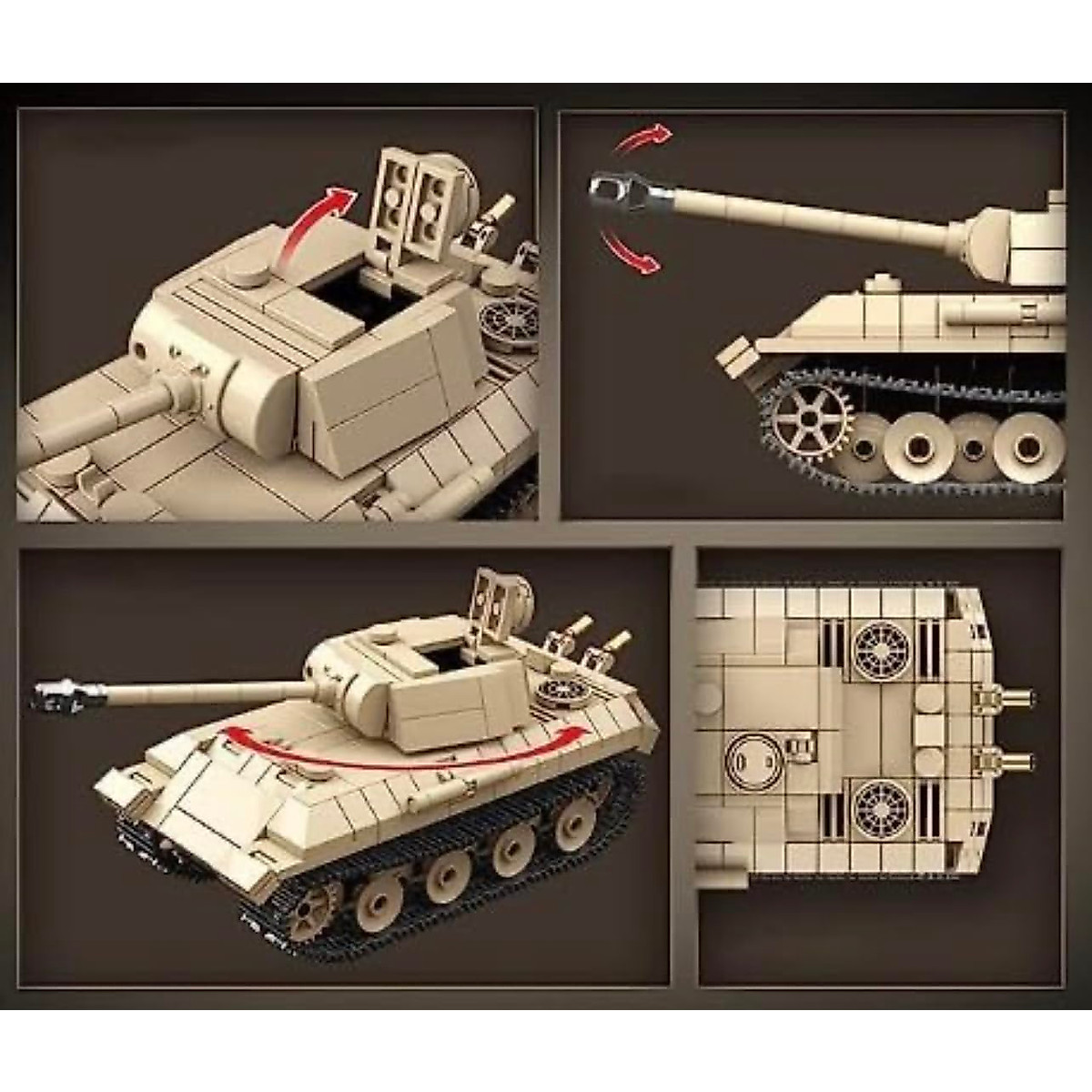 General Jim's Military Themed WW2 Building Blocks Tank Sets for World War 2 Brick Building Enthusiats (German Panther Ausf Tank)