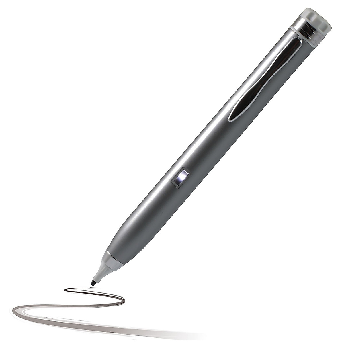 Navitech Grey Fine Point Digital Active Stylus Pen Compatible with Toshiba Satellite Radius 11 / Toshiba Satellite Radius 12 / Toshiba Satellite Radius 15