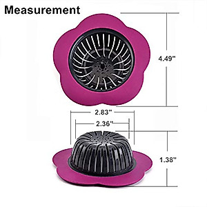 JIANYI Kitchen Sink Strainer, 4PCS Silicone Sink Strainer, Large Wide Rim 4.5" Diameter Sink Drain Strainer for Kitchen Sink - Multicolor