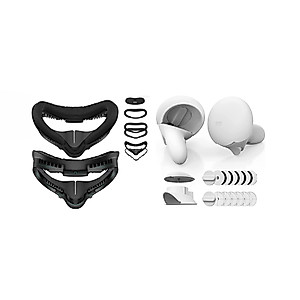 KIWI design Upgraded Face Cushion and VR Weight Controller Fitness Accessories, Compatible with Quest 2