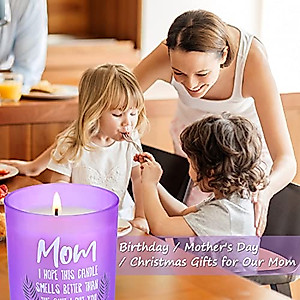 Gifts for Mom, HOTIOGA Mom Gifts from Daughter and Son Funny Scented Candles Mother Presents for Christmas Mothers Day Birthday Thanksgiving