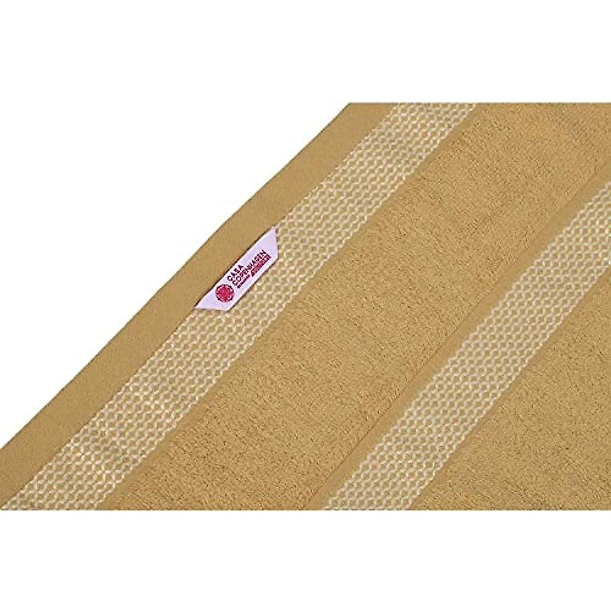 CASA COPENHAGEN Solitaire Luxury Hotel & Spa Quality, Beach Towel, 600 GSM Premium Cotton, 2 Piece Bath Sheet Set, Size - 36 x 72 Inches - Beige