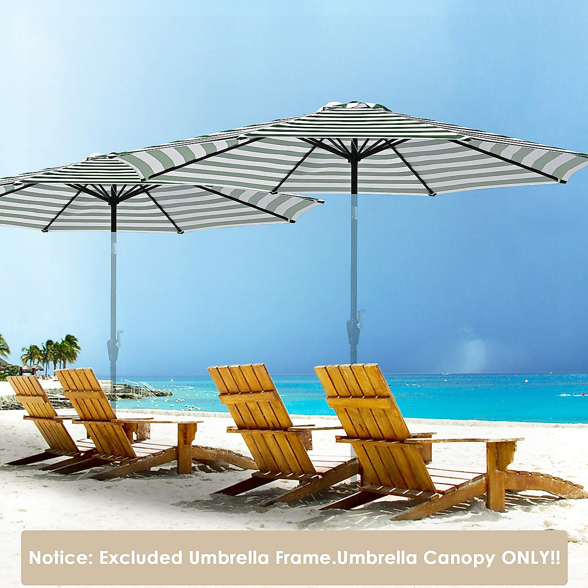 Yescom 10 Ft Patio Umbrella Replacement Canopy Market Table Top Sunshade Cover Beach