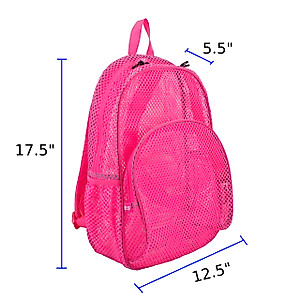 Eastsport Mesh Backpack With Adjustable Padded Shoulder Straps (Pink)