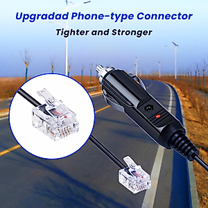 Digipartspower Car Adapter for Valentine One V1 Radar Laser Detector Auto Power Cord DC Charger