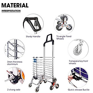 Shopping Cart for Groceries,Folding Shopping Cart Utility Shopping Laundry Cart with Wheels,Small Size (Blue)