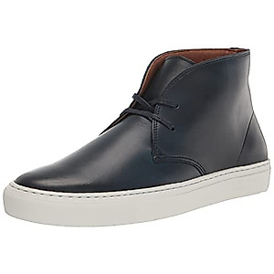 Ted Baker Men's CLARECB Burnished Leather Boot Chukka, Navy, 12