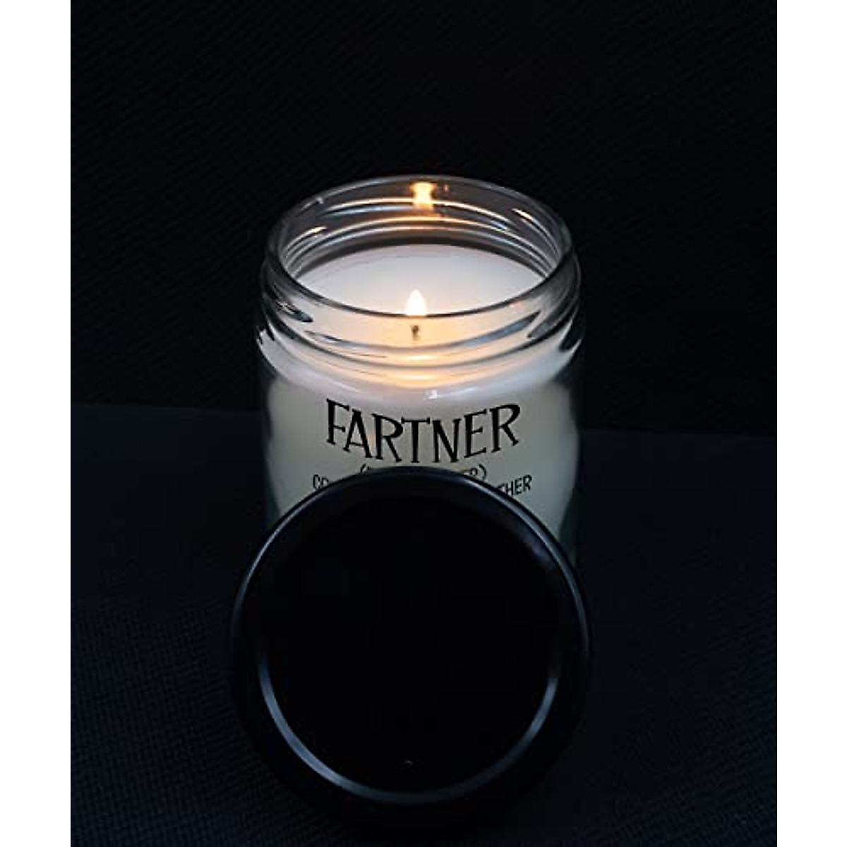 The Improper Mug Fartner 15 Years Anniversary Candle for Husband from Wife Couples Funny Fifteen Yr Together 15th Wedding Fart Jokes 9 Oz. Vanilla Scented Soy Wax for