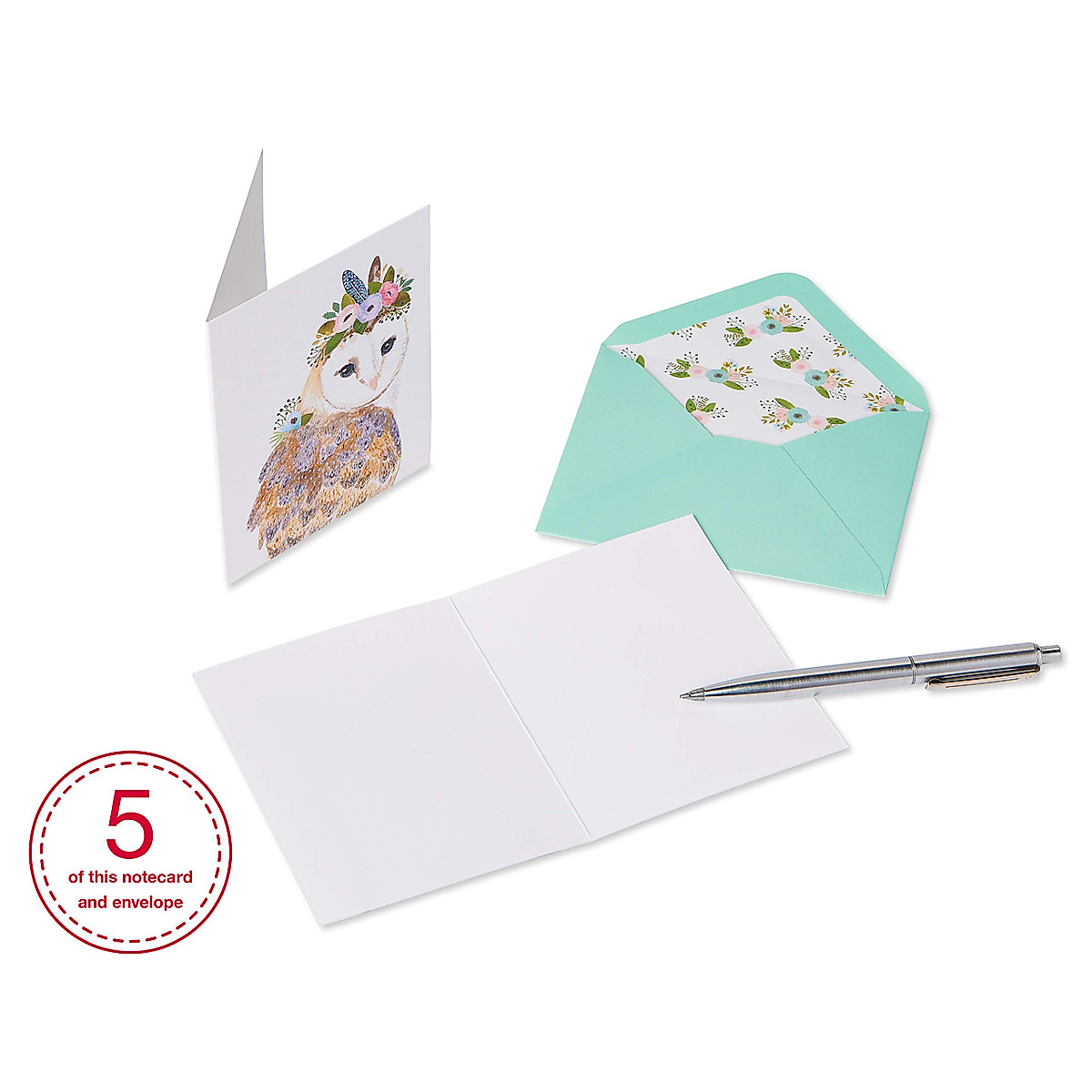 Papyrus Blank Cards with Envelopes, Woodland Animals (20-Count)