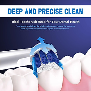 8 Pack Replacement Brush Heads Compatible Toothbrush Heads for Braun Oral-B Professional Care 500 600 1000 2000 2500 3000 5000 7000 and More Vitality Pro Smart Genius Electric Toothbrushes