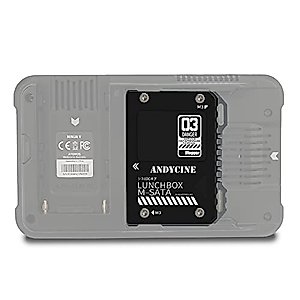 ANDYCINE Lunchbox Black Color Magnalium Case for mSATA SSD Enclosure Compatible for Samsung T5 Compatible for Atomos Ninja V ,V+