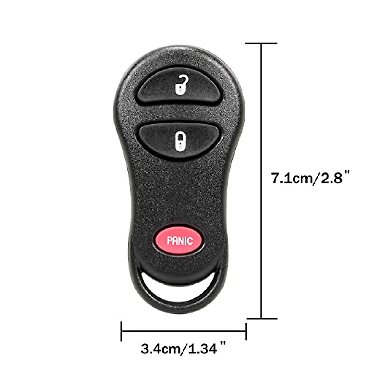 TOP-VIGOR 315MHz GQ43VT9T Keyless Entry Remote Car Key Fob, 3 Buttons Car Key Fob Replacement for Dodge Ram1500 2500 3500 Durango Dakota for Jeep Cherokee Grand Cherokee