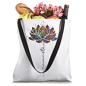 Lotus Flower Namaste Yoga Watercolor Meditation Zen Bohemian Tote Bag