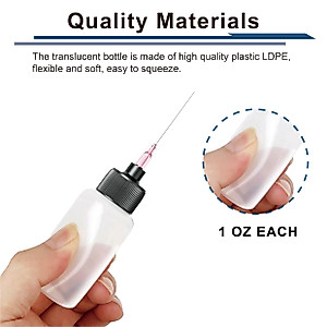 TITGGI 5 Pcs Needle Oiler (1 OZ), Precision Gun Oil Bottle, LDPE Oil Applicator with Extra Long 1.5 Inch Stainless Needle Tip – Easy to Use for Gun Oil, Crafts, Hinges, Sewing Machines and More