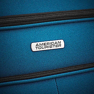 American Tourister Pop Max Softside Luggage with Spinner Wheels, Teal, 3-Piece Set (21/25/29)