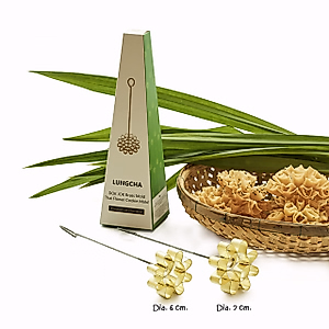 DOK JOK Brass Thai Flower Cookies Mold for Stylist Sunflower Crispy Biscuit Difference Size (6 cm)