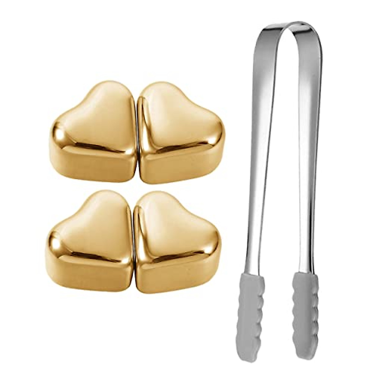 Alipis 4 Sets Stainless Steel Ice Pellets Bejeweled Kit Men Kit Light Ice Cubes for Drinks Reusable Ice Cubes Mens Stocking Stuffers Metal Ice Cubes 304 Stainless Steel Shudder Man Golden
