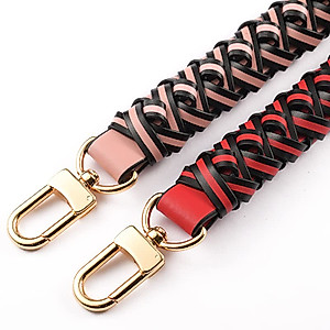 seegeeneey Genuine Leather Braided Handle for Women Handbag Suitable for Neonoe Hobo Bag Tote Bag (41cm(16''),Brown)