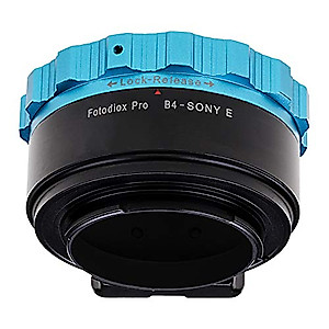 Fotodiox Pro Lens Mount Adapter, B4 (2/3") Lens to Sony NEX (E-Mount) Camera Body, for NEX-3, NEX-3N, NEX-5, NEX-5R, NEX-6 NEX-7