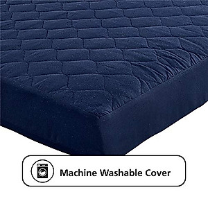 DHP Dana 6 Inch Quilted Twin Mattress with Removable Cover and Thermobonded Polyester Fill, Blue