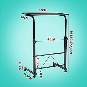 MJWDP Computer Game Desk for Bedroom Laptop Desks Movable Lifting Study Table Wooden Tables Height Adjustable
