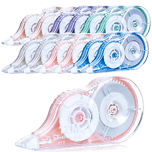 Correction Tape, 12 Pack White Out Correction Tape Dispenser, Easy to Use Applicator for Instant Corrections, Study Supplies and Office Products, 144mx5mm