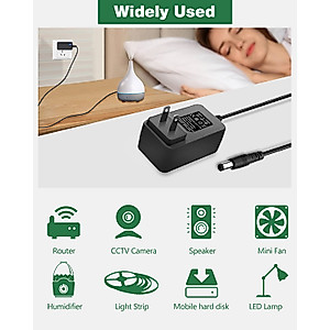 JOVNO 12V 1.5A Power Supply Adapter 100-240V AC to DC 12volt 18W 1amp 500mA 250mA Power Converter with 5.5x2.5mm Tip for Yamaha Piano 5050 WS2811 LED strip light Camera CCTV Security System Routers