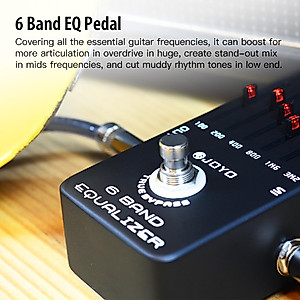 JOYO 6-Band EQ Pedal Electric Guitar Equalizer (100Hz 200Hz 400Hz 800Hz 1.6kHz 3.2kHz) Provides ±18dB for Each Band (JF-11)