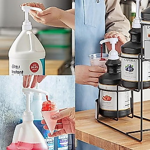 Sauce Pump Fit for Torani 64 Ounce Bottles, Syrup Pump Dispenser for Chocolate Caramel Sauces Sauce Pump Dispenser for Ghirardelli Bottles (4 Packs)