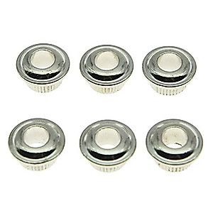 KAISH Metal Nickel 10mm Vintage Guitar Tuning Keys Conversion Bushings Adapter Ferrules