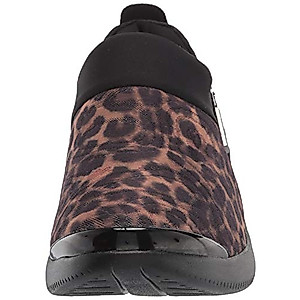 BZees Womens Axis Sneaker,Black,9, Black Leopard Print Fabric
