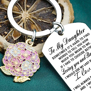 WXCATIM Gifts For Daughter Keychain Daughter Gifts From Mom Gifts For Daughters Adult From Mothers Daughter Birthday Gifts Accessories Teen Girl Gifts Trendy Stuff Mothers Day Christmas Pretty