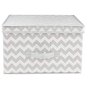 Home Basics Chevron Collection Storage and Organization (Jumbo Bin)