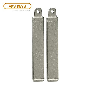 AKS Keys New Uncut Remote Flip Key Blade Insert Compatible with Kia - SY5JFRGE04 (2 Pack)