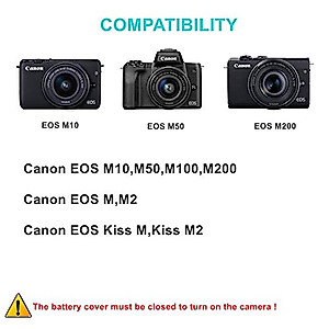 Tengdaxing ACK-E12 Power Adapter LP-E12 Wired Dummy Battery Kit for Canon EOS M200, M50, M10, M50 Mark ii, M100, EOS M, EOS M2, Kiss M, M2 Cameras