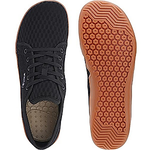 WHITIN Men's Water Shoes Quick Dry Aqua Minimalist Barefoot Sneakers Size 10.5-11 Minimus Beach Swim River Trail Hiking Kayak Fishing Black Gum 44