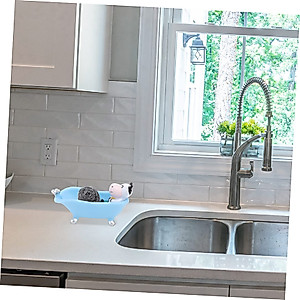 NOLITOY 1pc Soap Holder Soap Storage Container Sponge Holder Kitchen Unicorn Soap Dispenser Summer Decor Drain Soap Tray Makeup Sponge Bathroom Soap Case Vinyl Cartoon Travel Drain Pipe