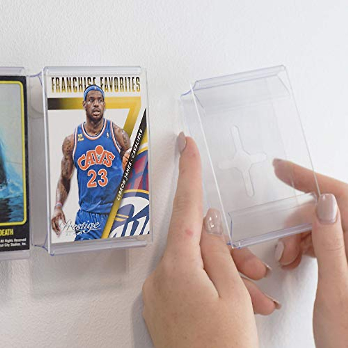 CollectorMount Photo Mount 1 Pack, Clear Picture Frame, Wall Mount or Shelf Stand, Vertical or Horizontal, 2.5” x 3.5”