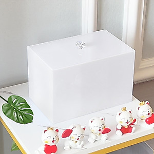 DELIPPLY Tampon Box for Bathroom, Tampons and Pads Storage Holder, Women Period Organizer Container, White