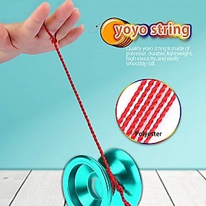 HNYYZL Polyester Yoyo String with 100pcs Professional Yoyos String Replacement for Responsive and Non Responsive Yoyos and 10 Pieces Finger Brace