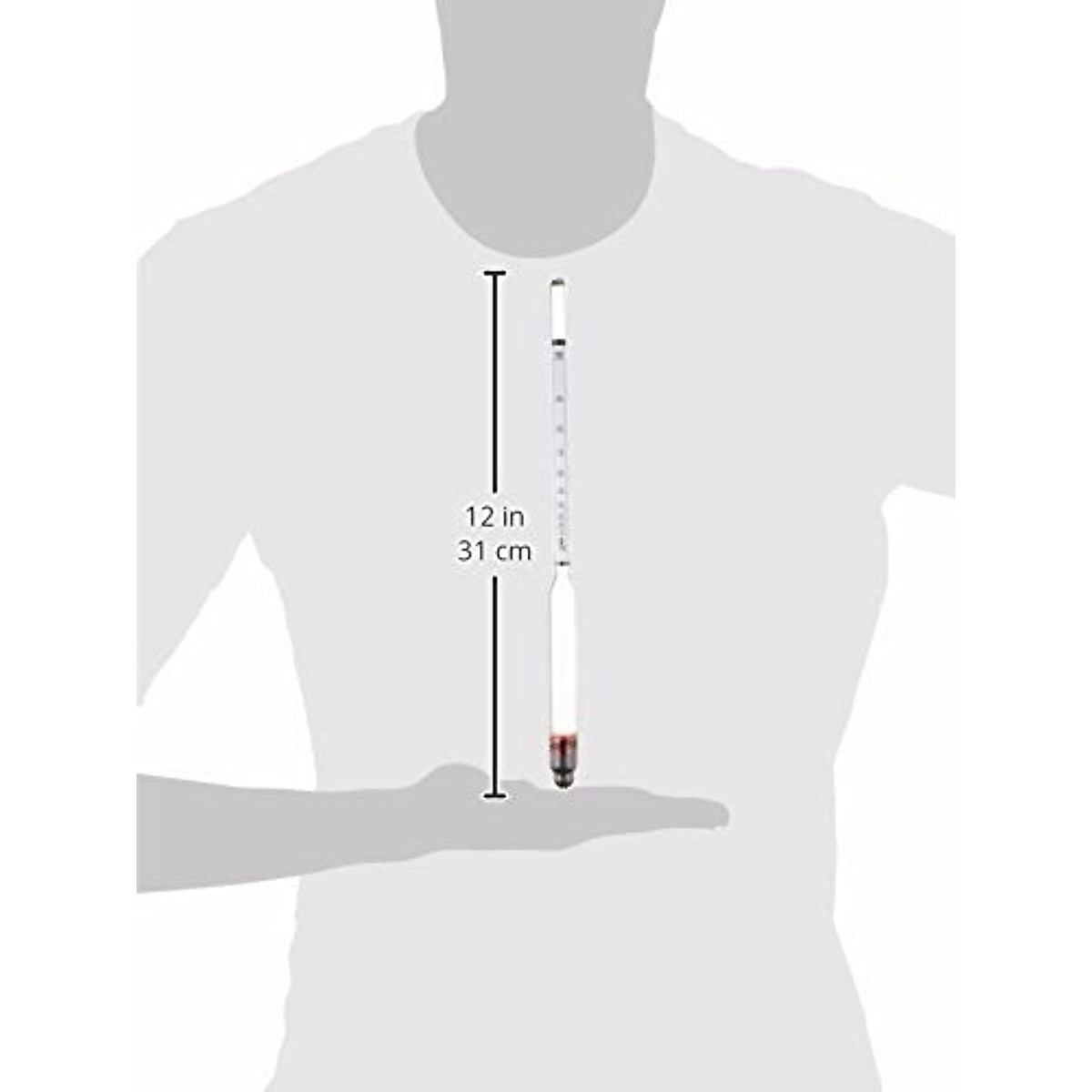 Upromax Hydrometer Alcohol Meter Test Kit: Distilled Alcohol 0-200 Proof Deluxe Set Traceable Alcoholmeter with Glass Jar for Proofing Distilled Spirits