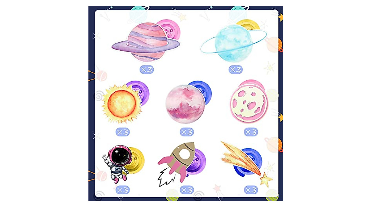 30 Solar System Outer Space Party Hanging Swirl Decorations
