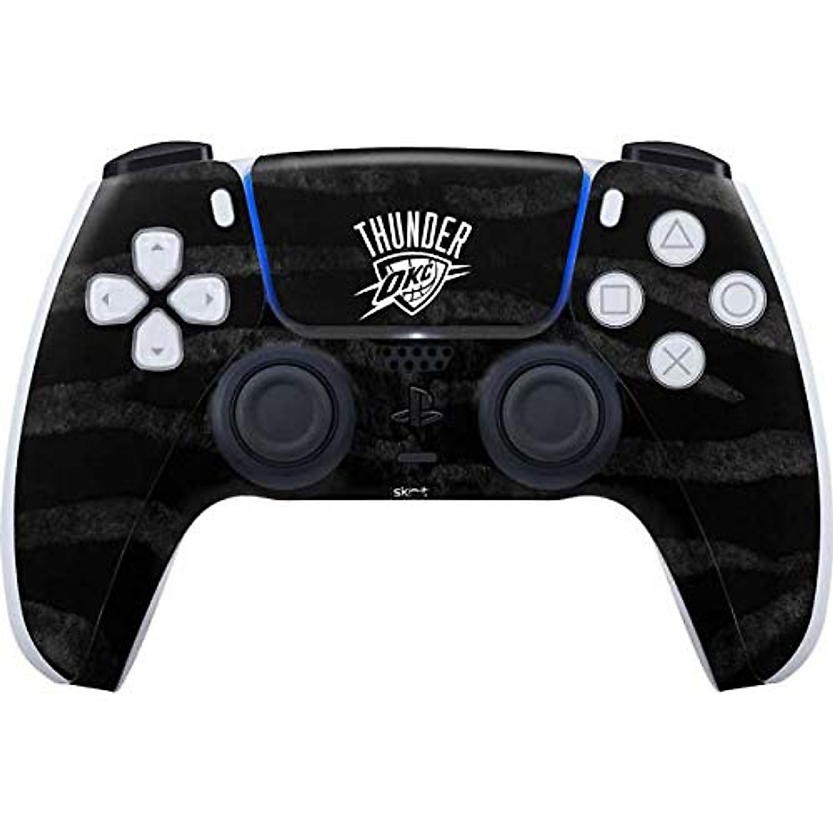 Skinit Decal Gaming Skin Compatible with PS5 Controller - Officially Licensed NBA Oklahoma City Thunder Black Animal Print Design