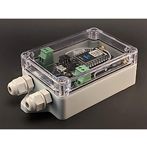 qBoxMini DIY IOT Enclosure Kit (Two SMAs), IOT Enclosure for Arduino MKR Feather ESP32 Cellular LoRa WiFi Board, Waterproof IP65 Enclosure with Glands, prototyping PCB and Two SMA connectors