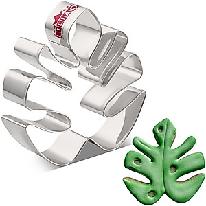 LILIAO Tropical Leaf Cookie Cutter - 3.4 x 3.6 inche - Stainless Steel
