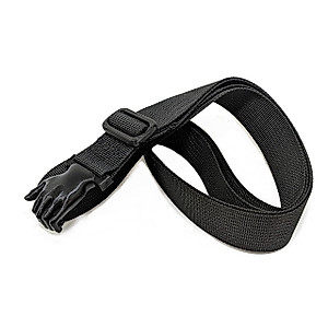 Nylon Tali Strap for Guitar, Vihuela, Guitarron, Requinto. Plastic Sound Hole Hook w/Hand Design (Black)