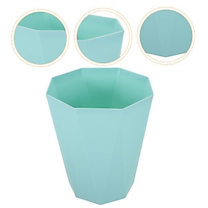 STOBOK Plastic Trash Bin Kitchen Trash Can Small Trash Can Home Garbage Can Plastic Rubbish Can Plastic Trash Can Plastic Waste Bucket Bathroom Trash Can Office Trash Can Garbage Bucket