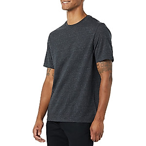Amazon Essentials Men's Regular-Fit Short-Sleeve Crewneck T-Shirt, Pack of 2, Black/Charcoal Heather, X-Large