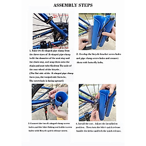 Bike Fishing Rod Holder，Bike Fishing Rod Rack and Carrier,Easy Mounts Two Rod to Your Bicycle,for Bicycle Fishing (Black)