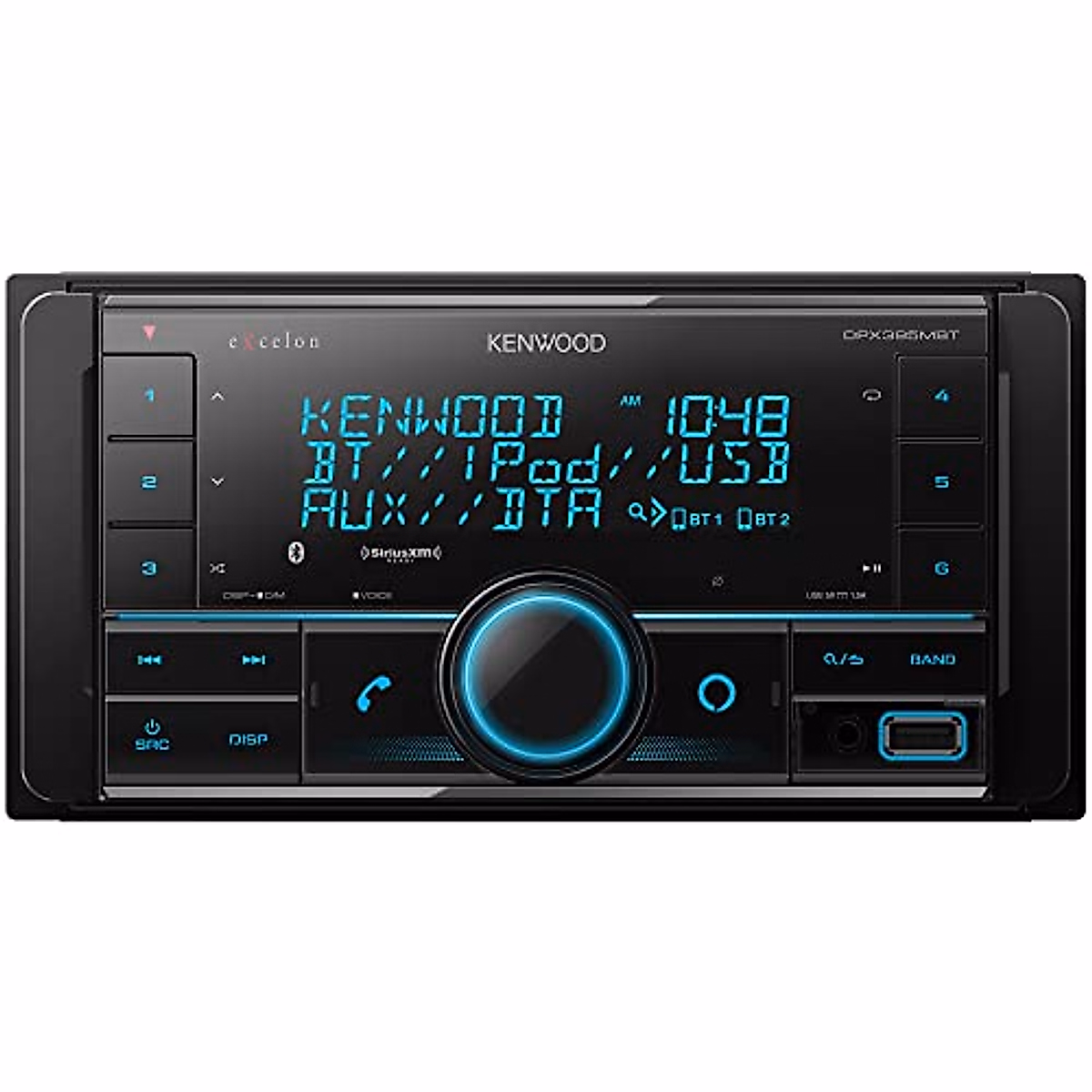 Kenwood DPX395MBT Double DIN in-Dash Digital Media Receiver with Bluetooth (Does not Play CDs) | Mechless Car Stereo Receiver | Amazon Alexa Ready - Black
